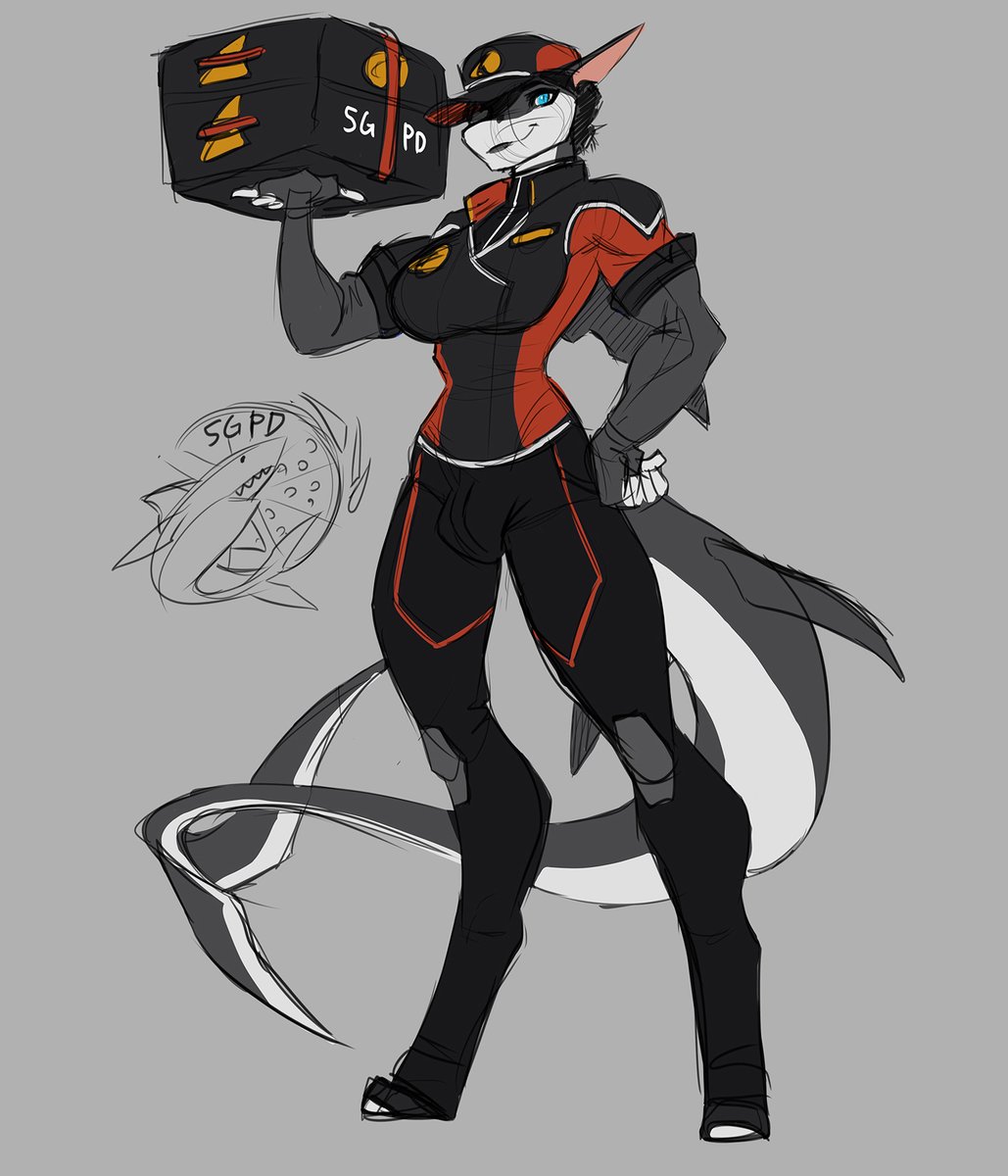 Anthro Shark Girl