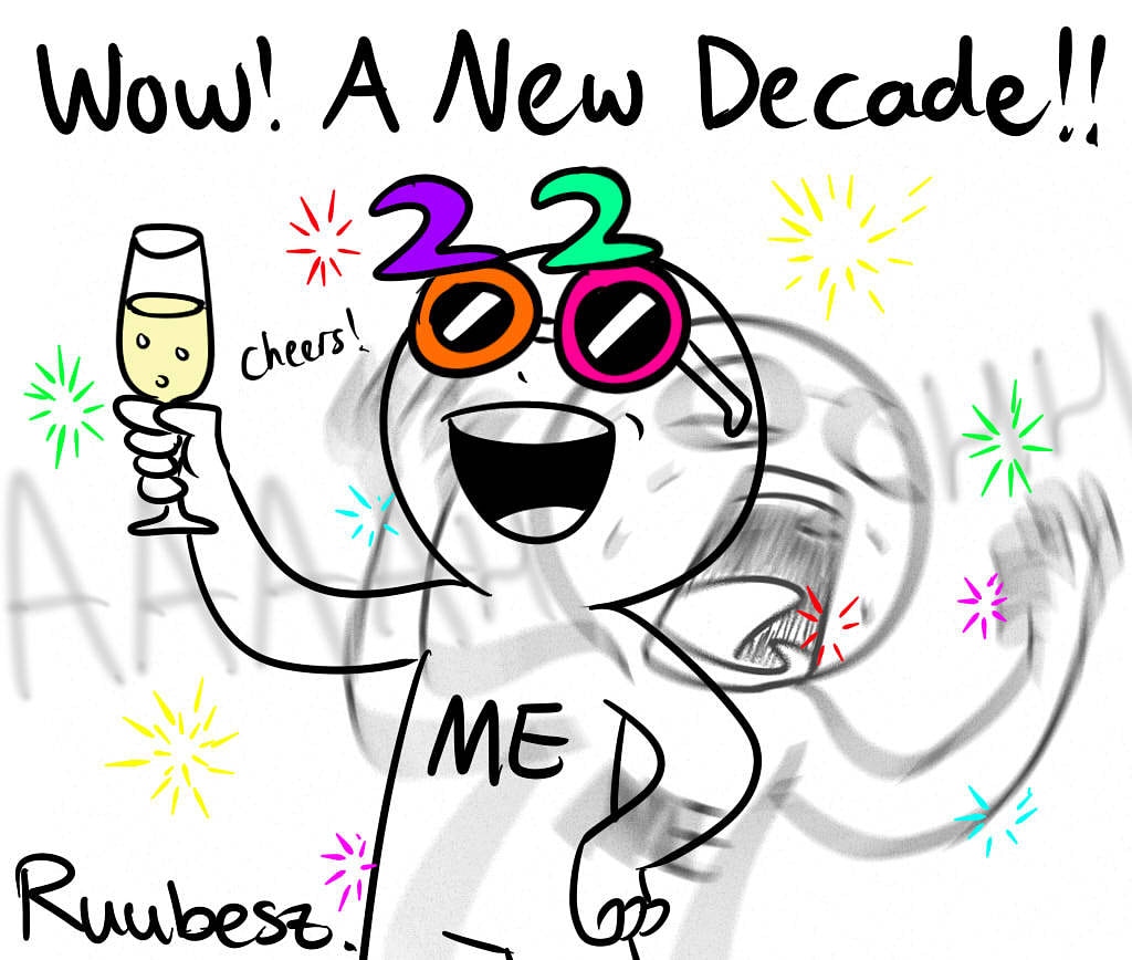 「Happy New Year! 2020!!! My two moods rn: #happynewyear2020 #」Ruubesz ...