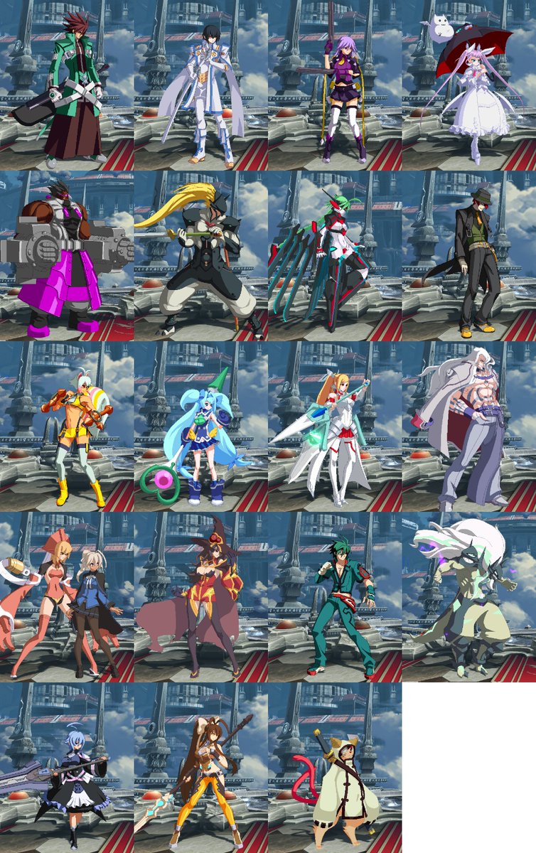 Blazblue central fiction color references - bannerascse