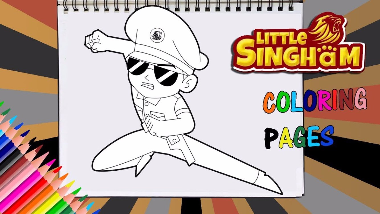 Coloring Sheet Little Singham Colouring Pages Chota Bheem Playing