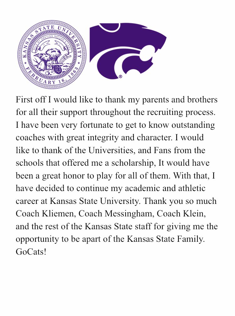 2021 4* QB Jake Rubley commits to Kansas State : r/CFB