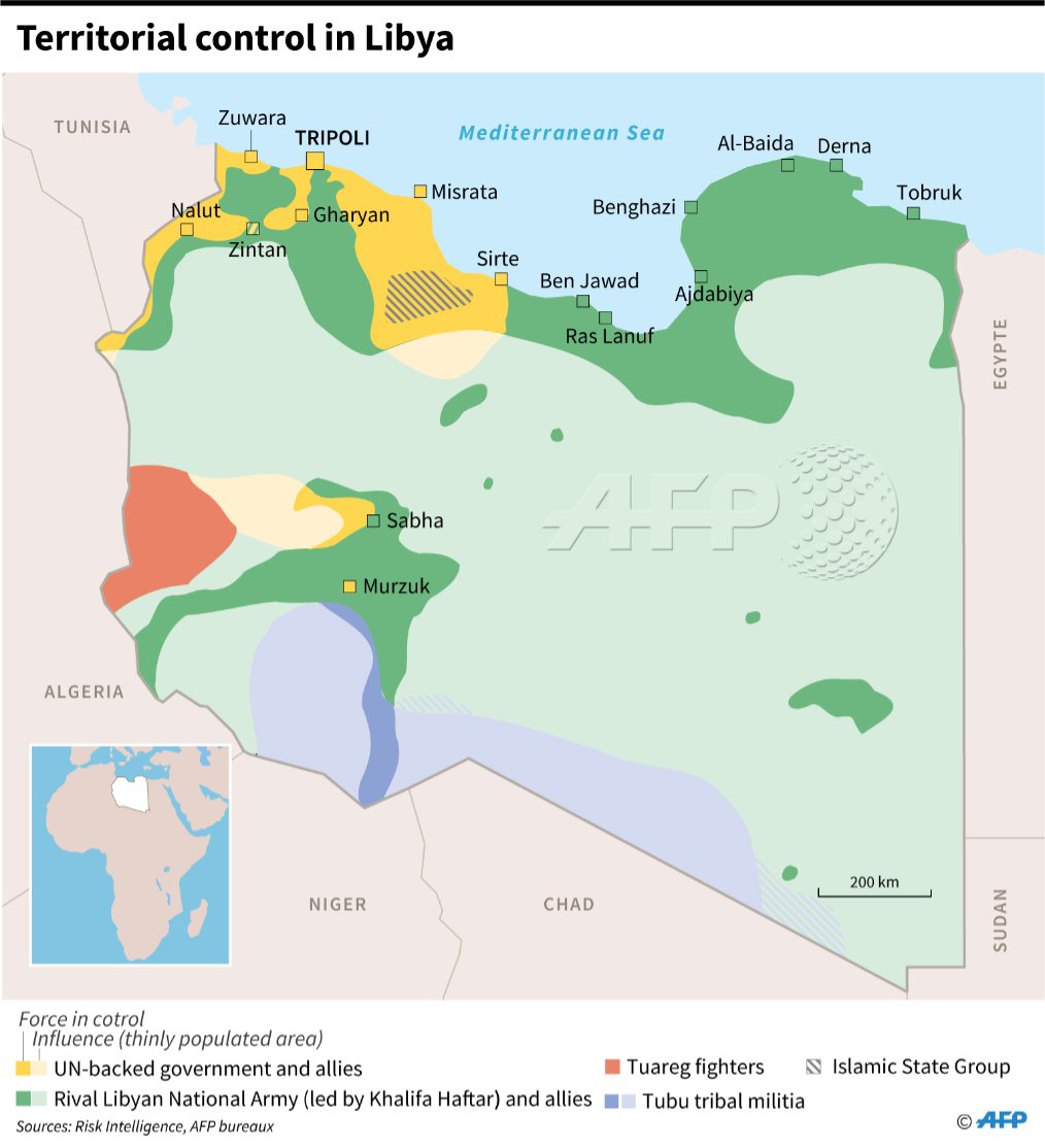 UPDATE Map of forces involved in the fighting in Libya, as at December ...