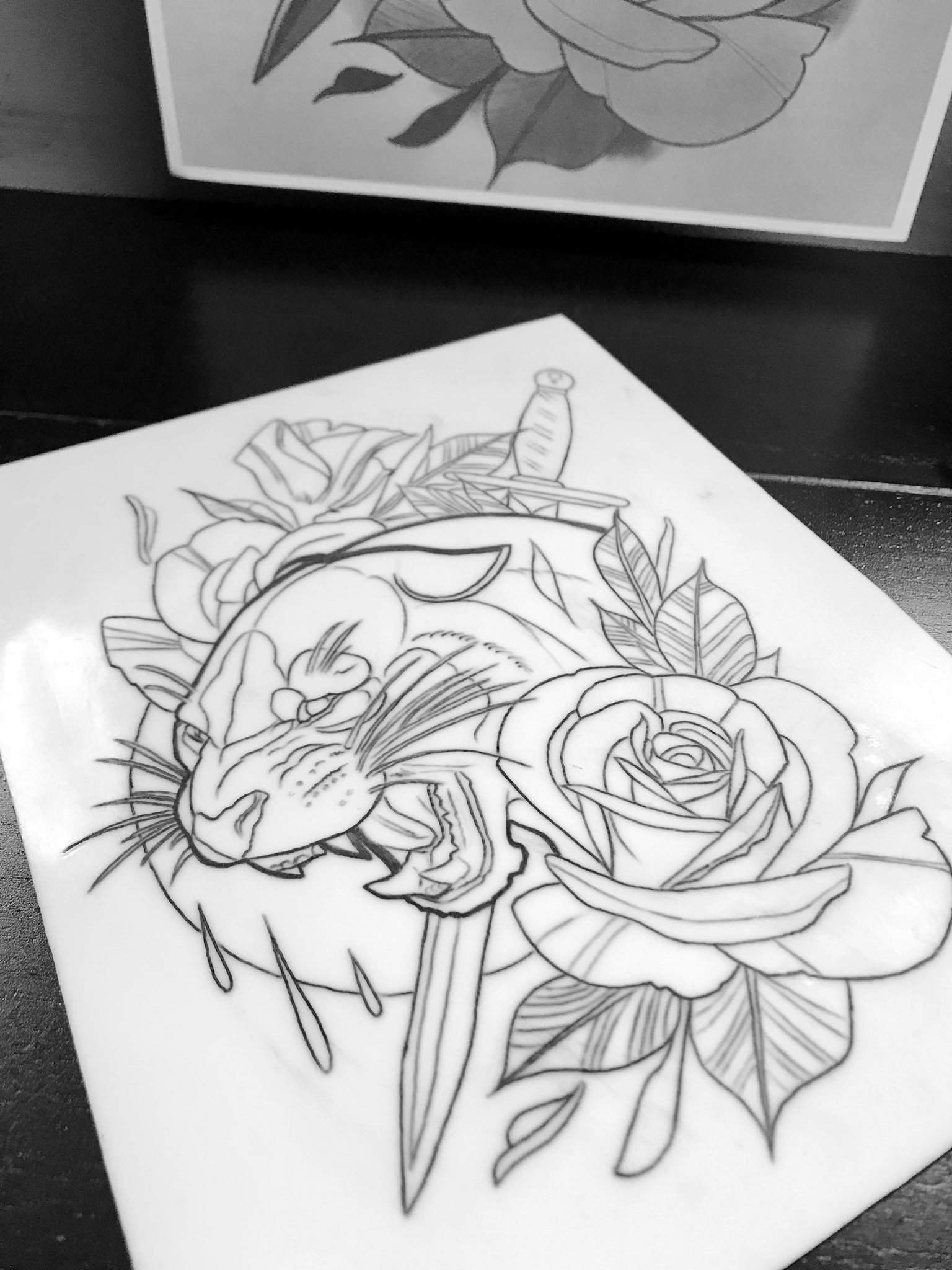 Neo Traditional Panther Tattoos