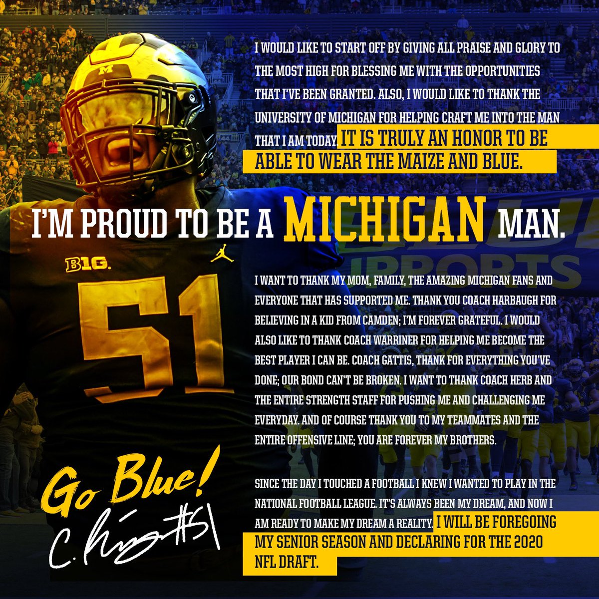 Michigan C Cesar Ruiz declares for NFL Draft : r/CFB