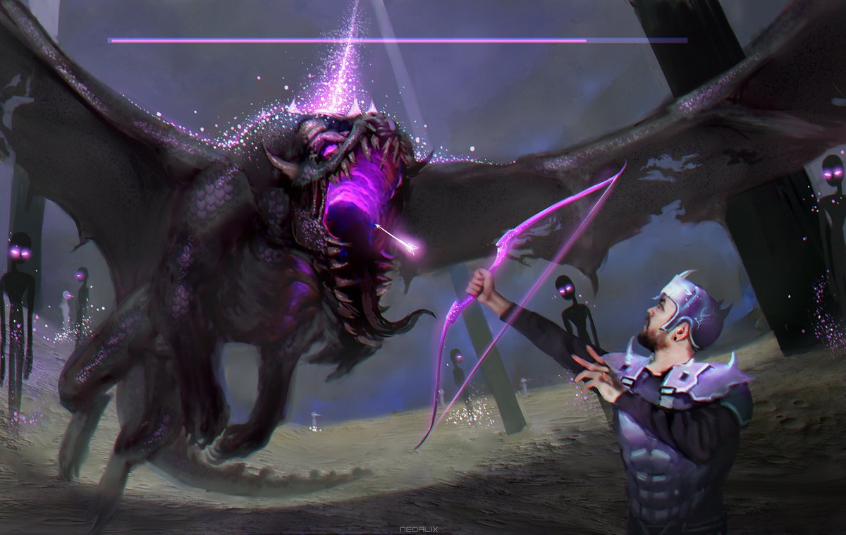 Minecraft Ender Dragon Drawing