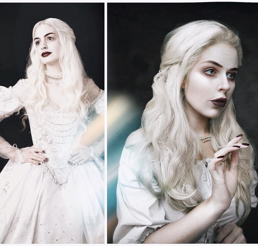 White Queen Tim Burton ANNE HATHAWAY WHITE QUEEN MIRANA TIM BURTON
