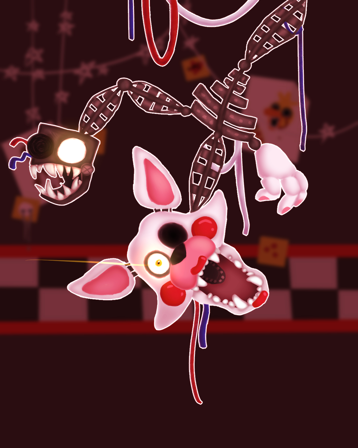 Fnaf 2 Mangle Fanart My Drawing Of Human Mangle With A More Accurate
