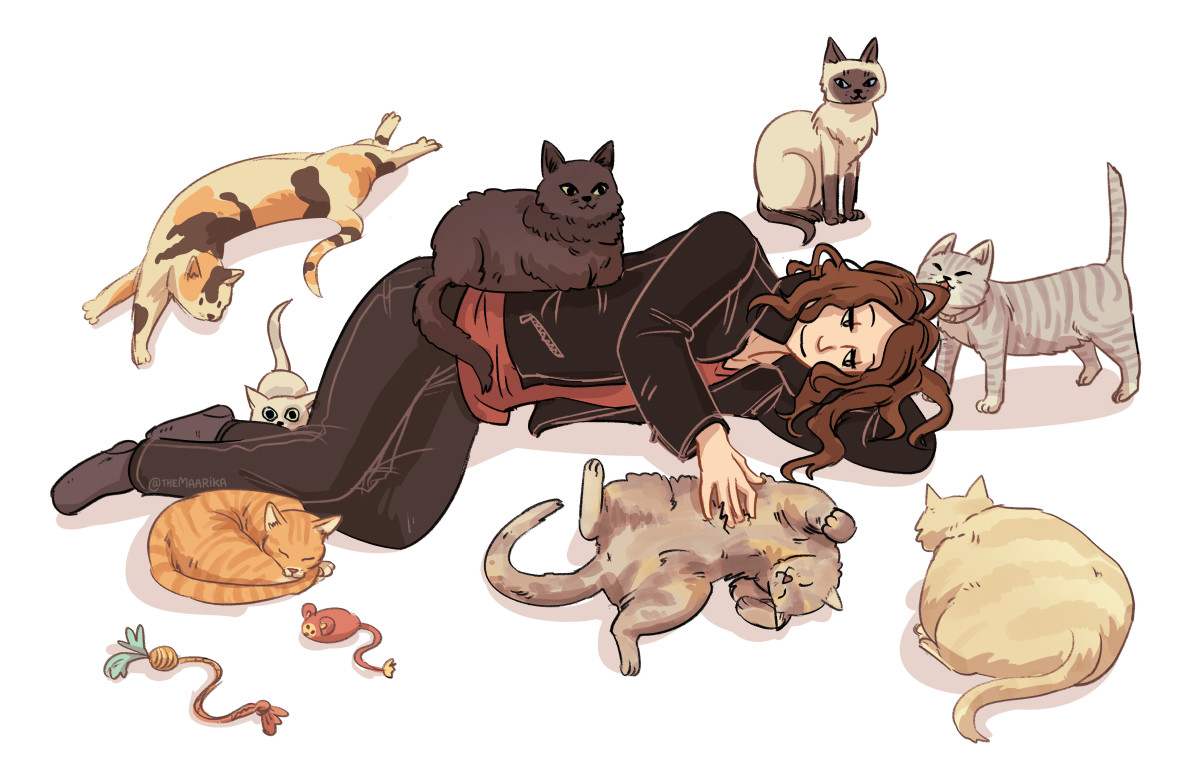 「Root with cats - a companion pic to Shaw」|Maarika のイラスト