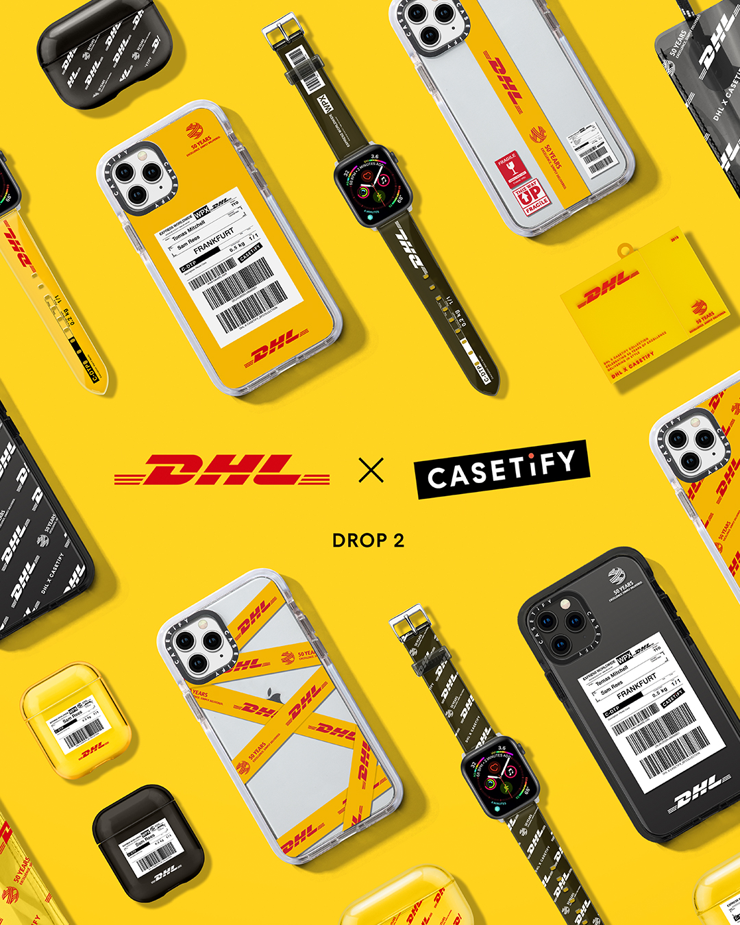 CASETiFY (ケースティファイ) on Twitter: "DHL x CASETiFY 第二弾！DHLの50周年を祝して、DHL x CASETiFY コラボではテックアクセサリーを ...