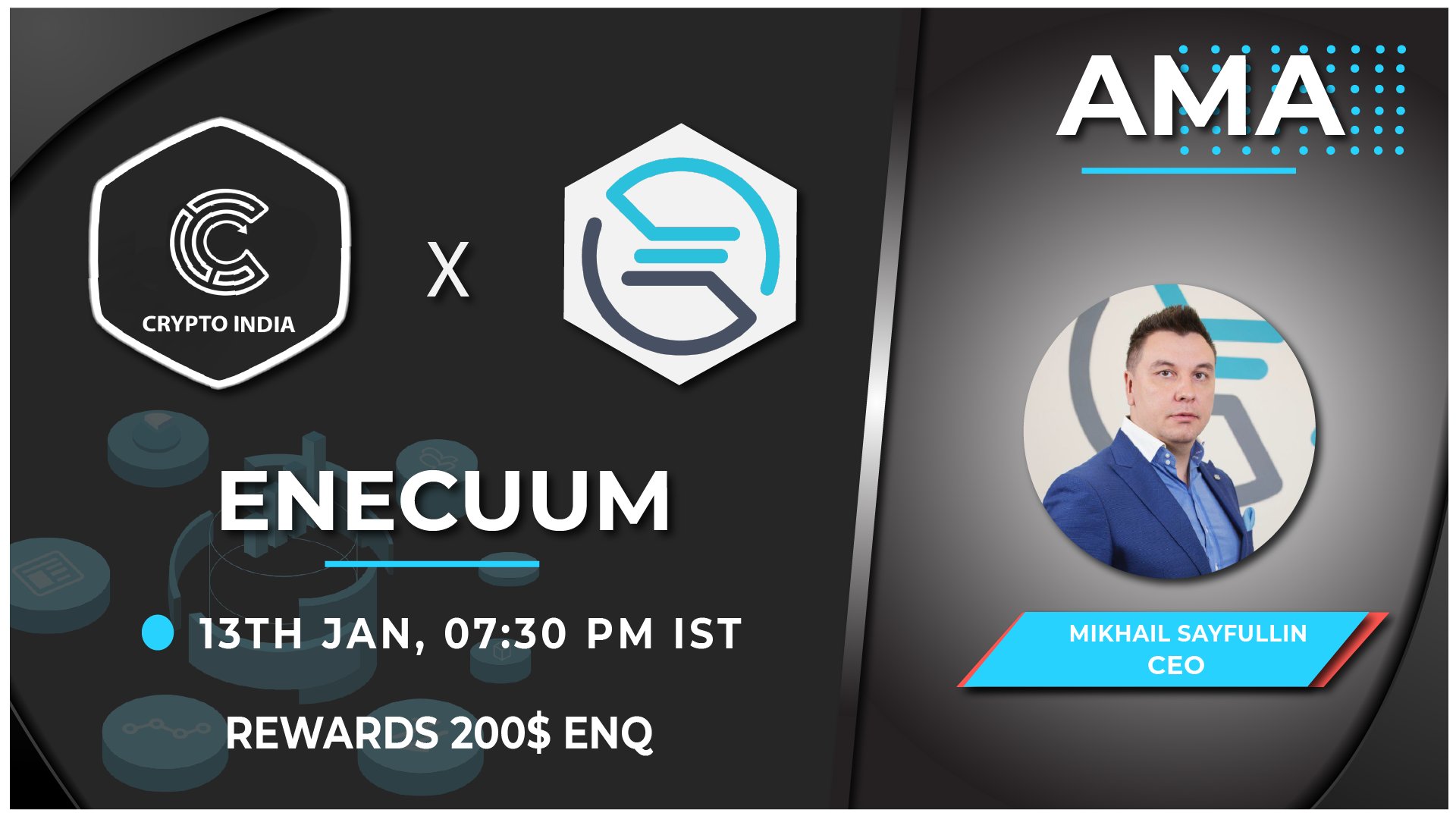 ENQ (Enecuum) on Twitter: "Join our next AMA with @CryptooIndia on 13th Jan (07:30 PM IST) # ...