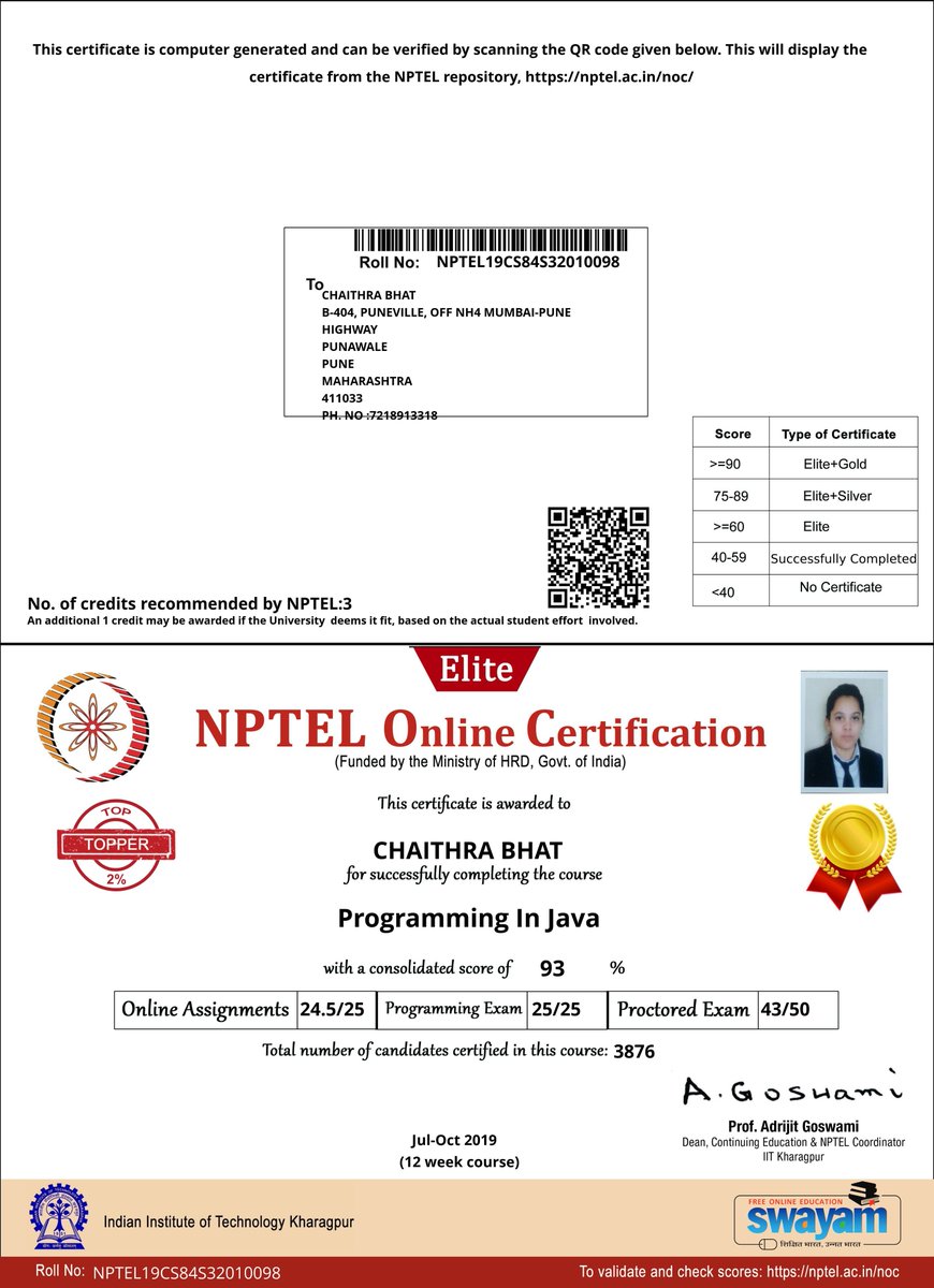 I²IT on Twitter: "It is a matter of pride and joy that students from Dept of E&TC received their ...