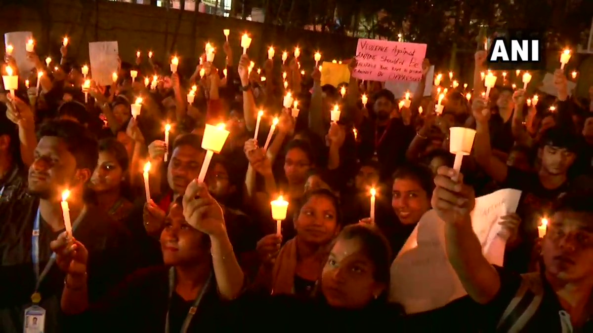 Karnataka: Students hold candle march in Bengaluru to protest against ...