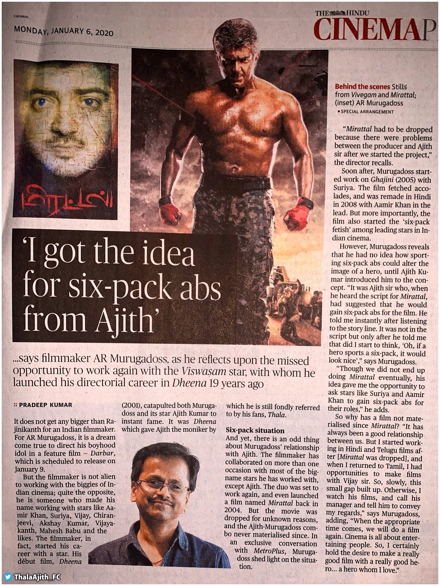 Thala Ajith Six Pack