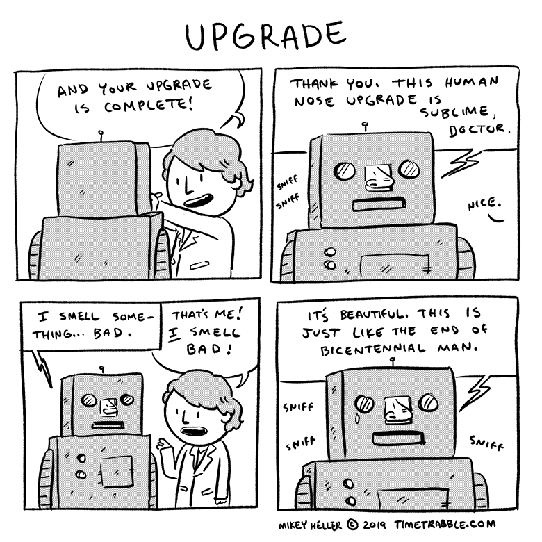 「i drew a comic about an upgrade 」|Mikey Hellerの漫画