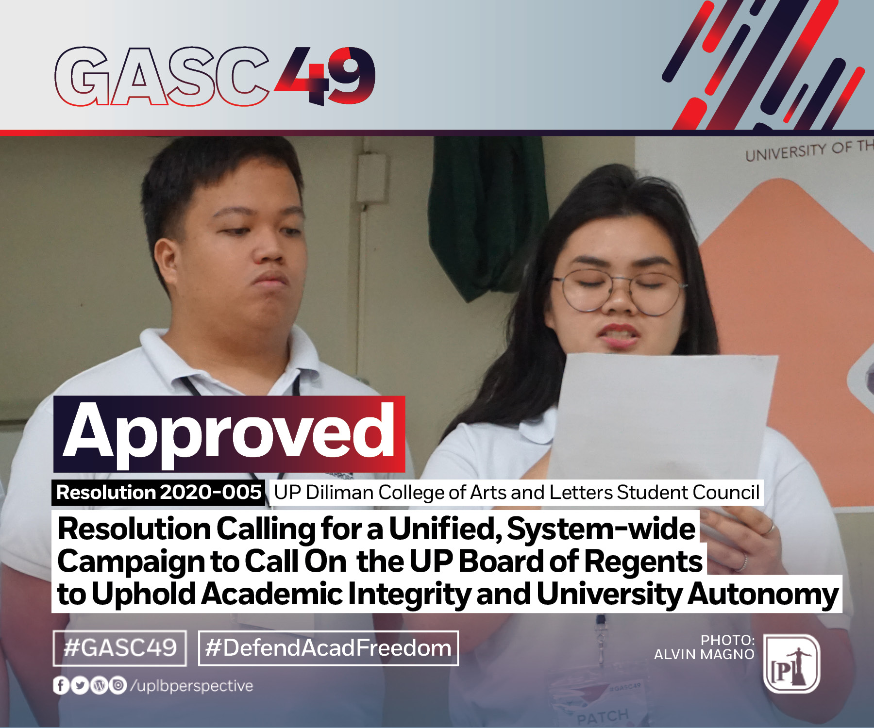 UPLB Perspective on Twitter: "UPD BAC moved to adopt the resolution, and it flies. The ...