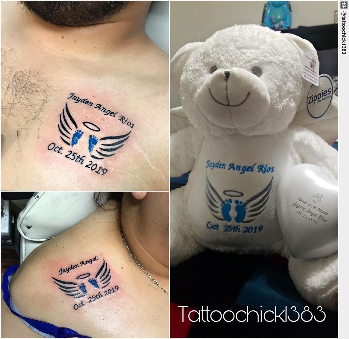 Teddy Bear Angel Tattoo