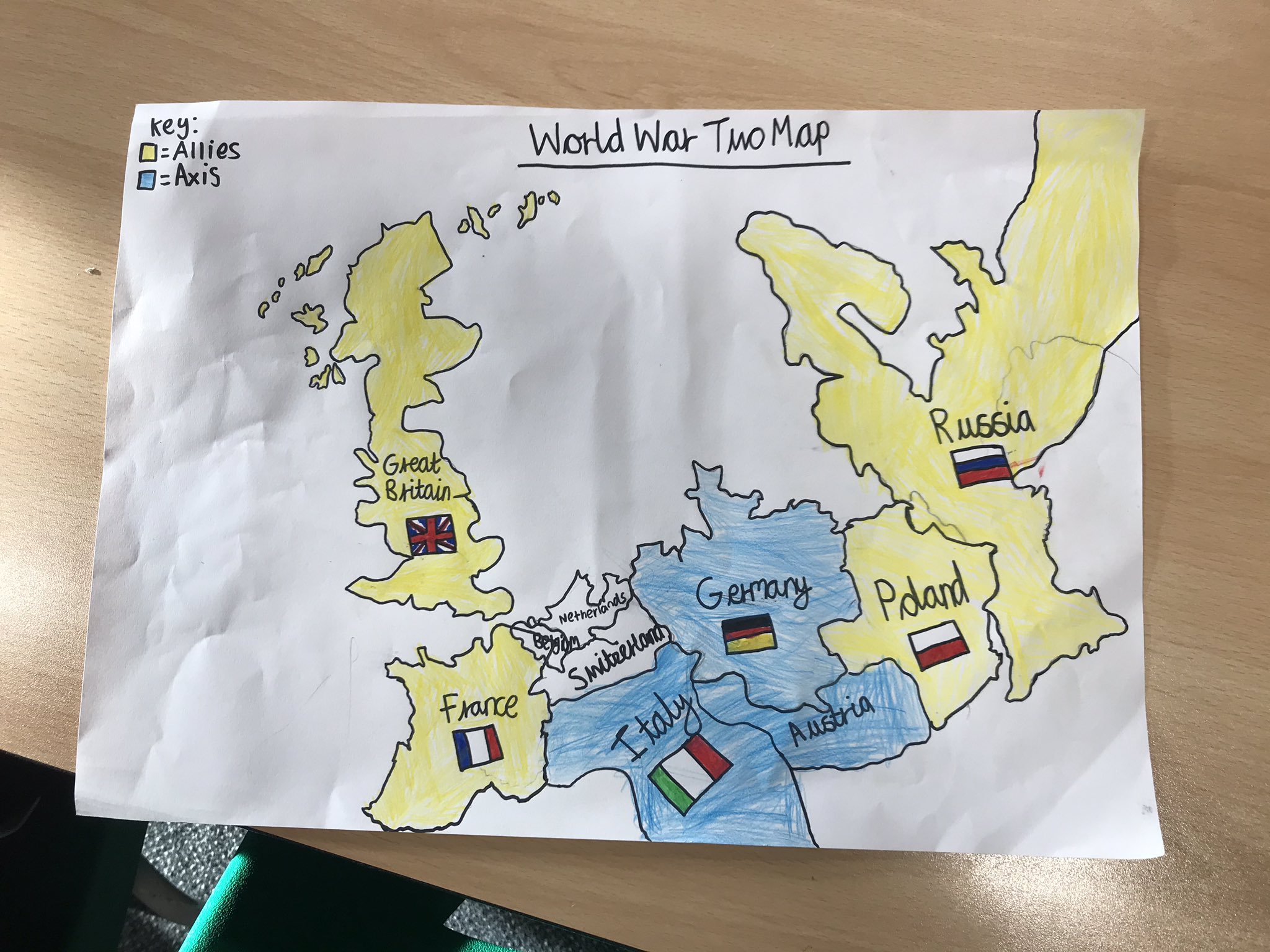 World War 2 Map Of Allies And Axis