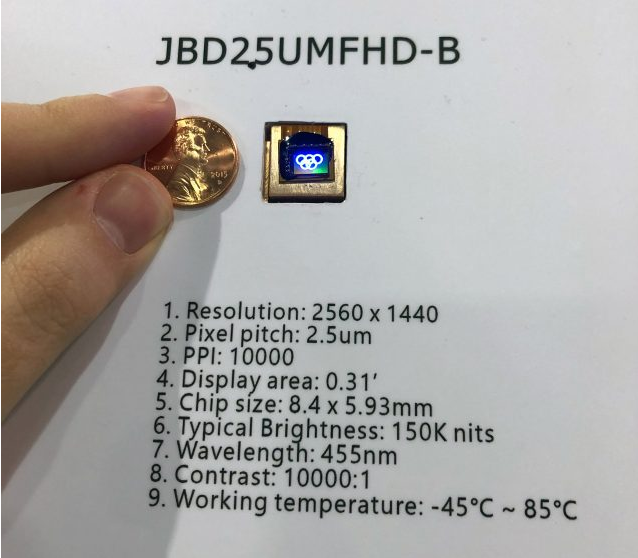 mer2 on Twitter: "5000ppiと10000ppi ﾊｧﾊｧ。(これはいっきに来たね) CES 2020: JBD Micro LED Display for AR/VR ...
