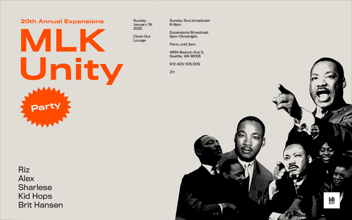 Come celebrate the legacy of Dr. Martin Luther King Jr. with KEXP at ...
