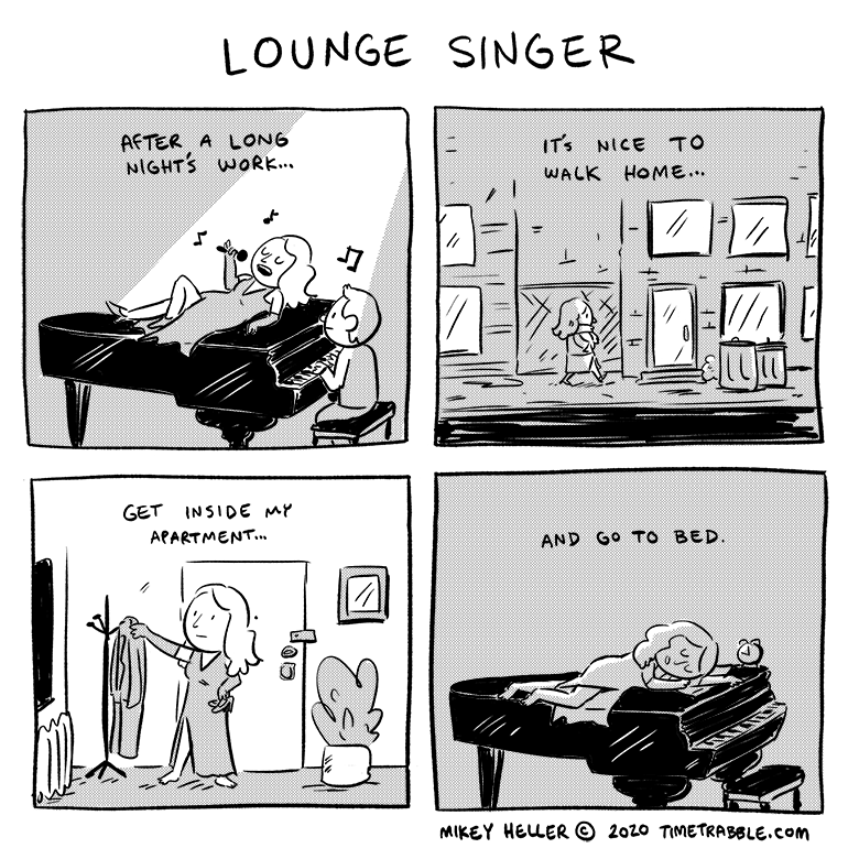 「i drew a comic about a lounge singer 」Mikey Hellerの漫画