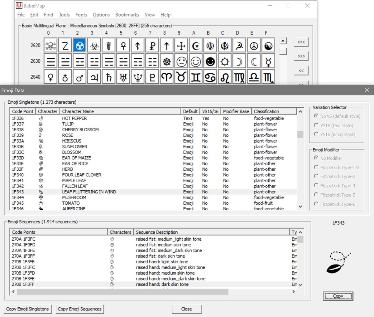 Babelmap Character Map Free Can I Use Icons In Building Blocks In FM