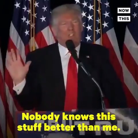NowThis on Twitter: "‘Nobody knows more about’ anything than Trump does ...