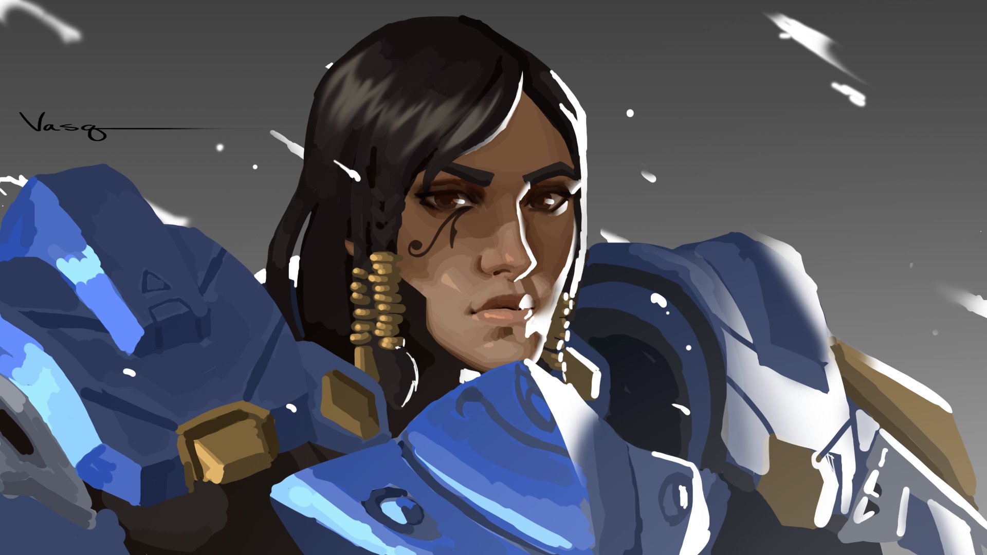 Kassandra Vasquez on Twitter: "A quick Pharah portrait. #art #overwatch #pharah #painting # ...