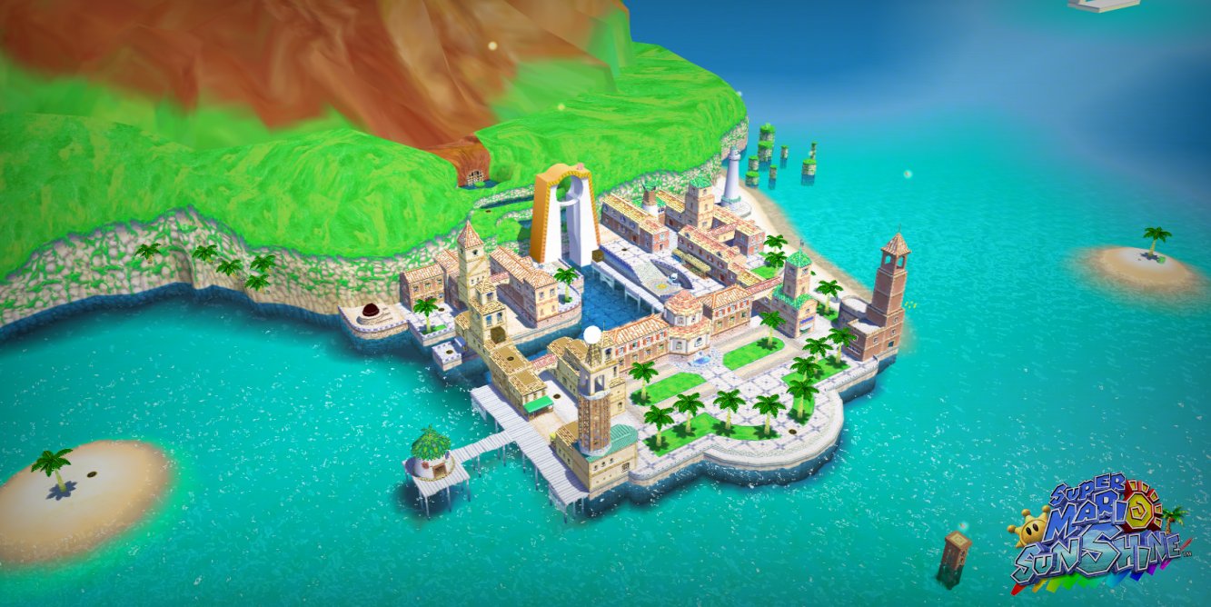 Super Mario Sunshine Delfino Plaza Map