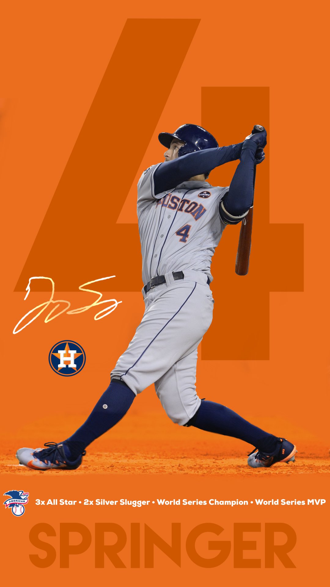 George Springer Wallpaper George Springer Excited And Mouth Open