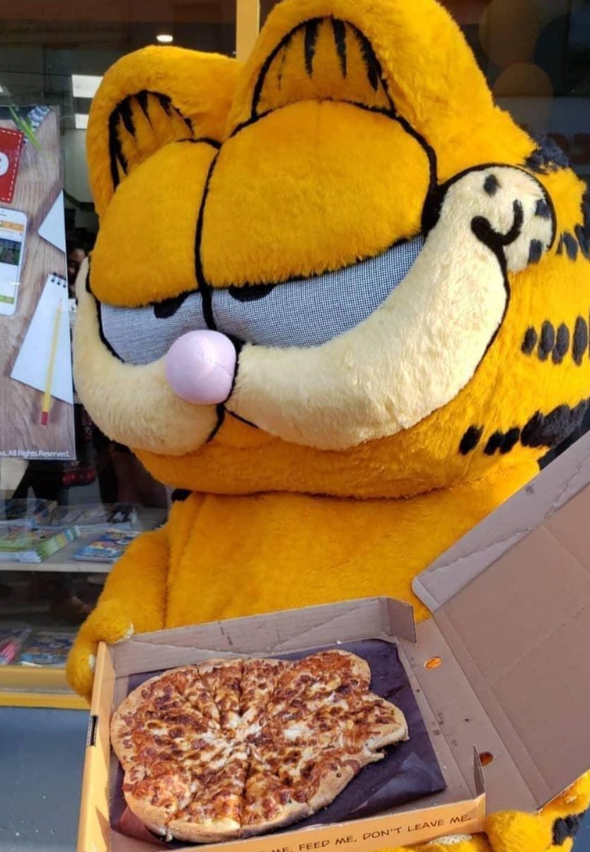 Garfield Eating Pizza