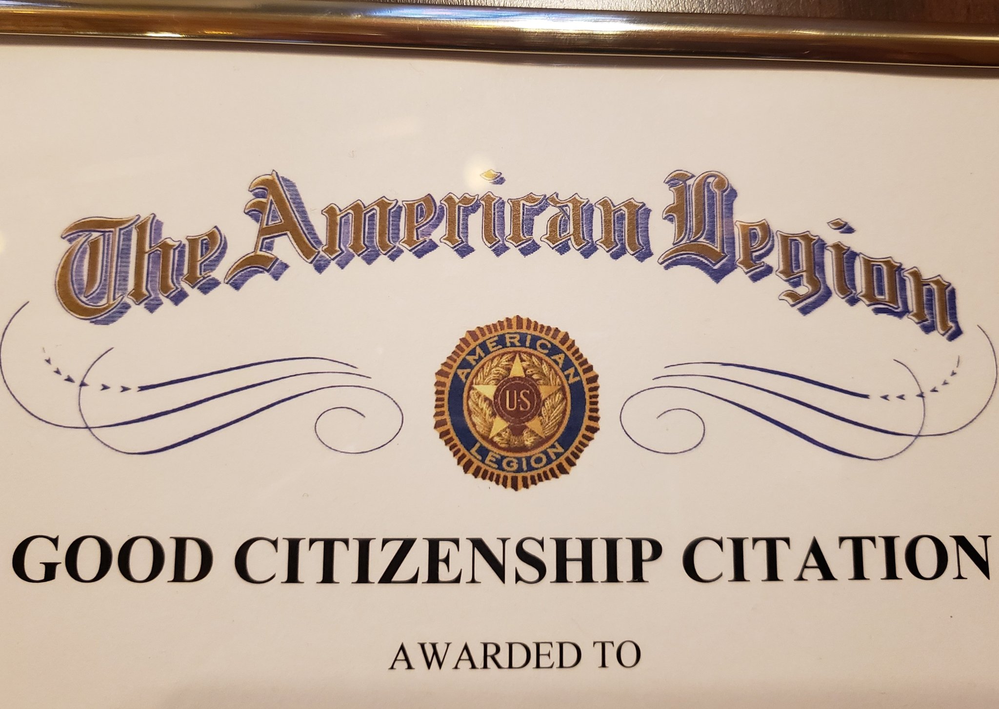 Citizen Citation Award Wording