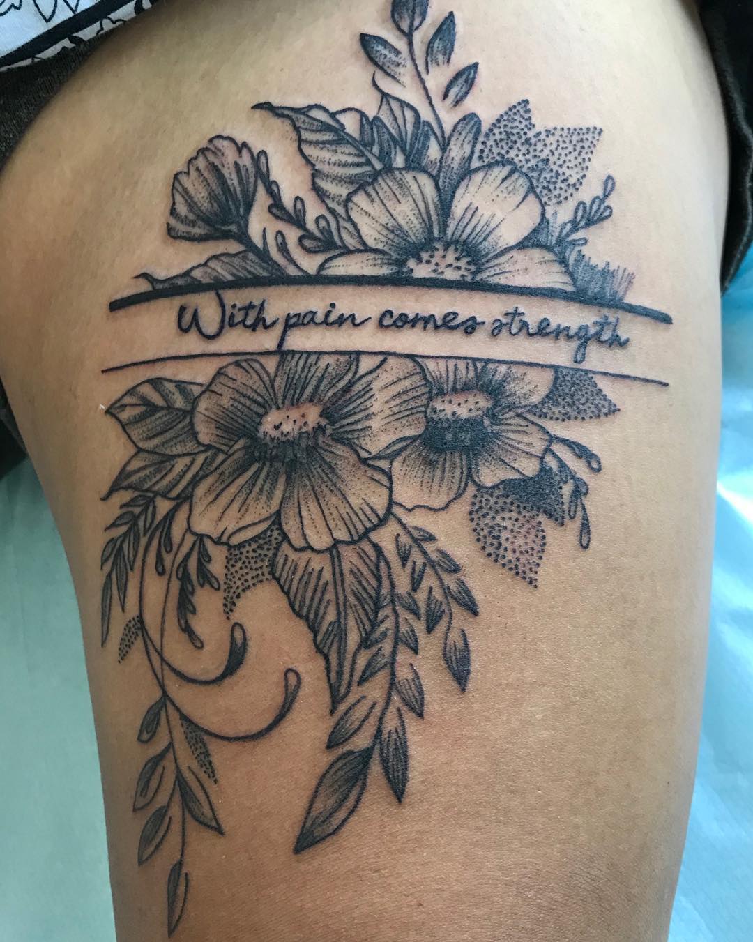 With Pain Comes Strength Tattoo