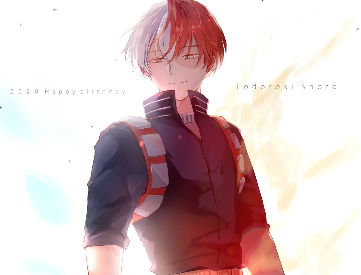 todoroki shouto burn scar 1boy male focus red hair scar split-color ...
