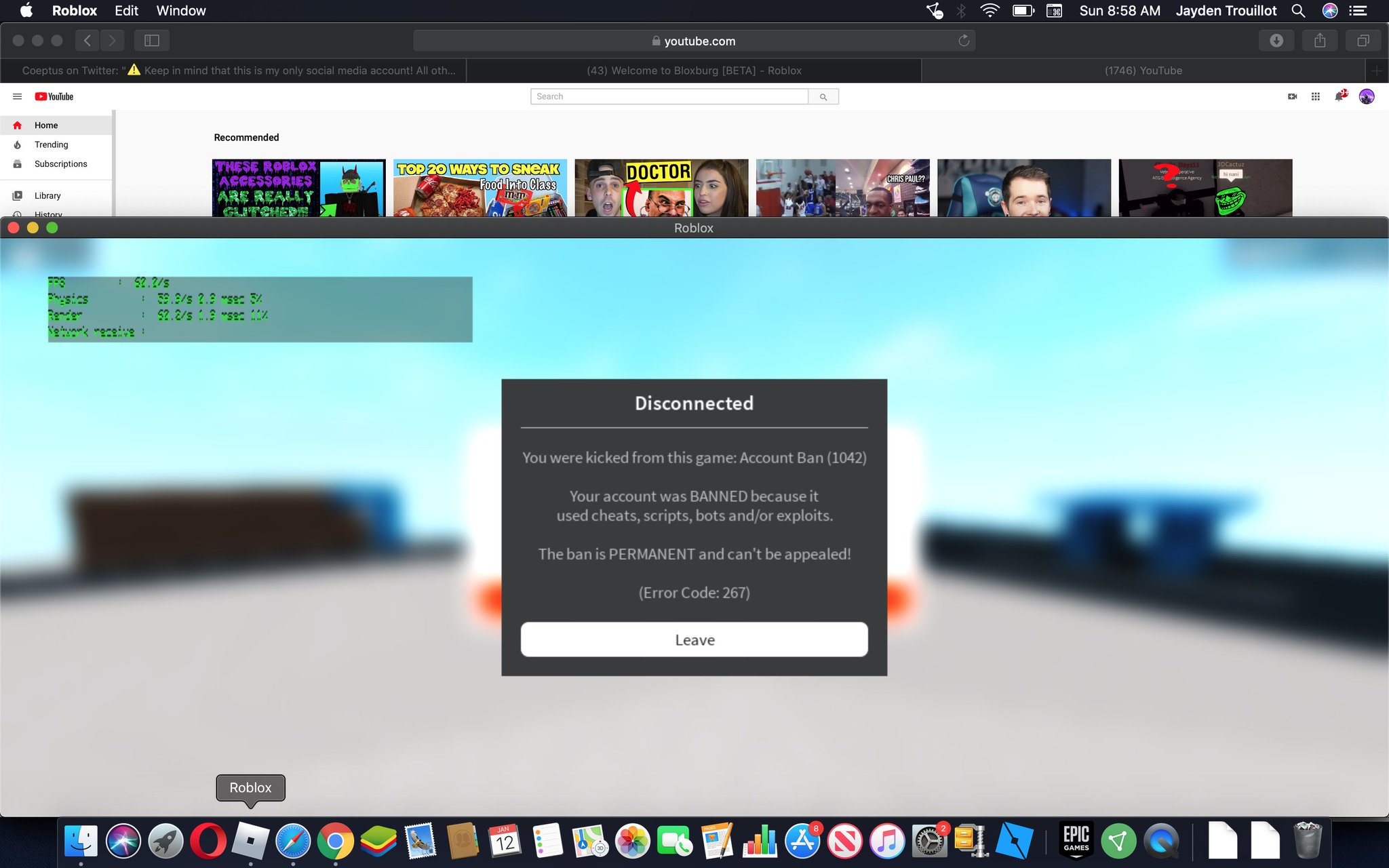 JaydenCoolGamerxJordan on Twitter: "@RBX_Coeptus Help I got banned from bloxburge even tho my ...