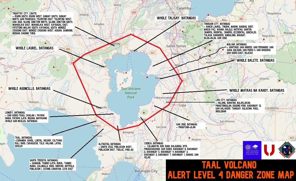Taal Volcano Map