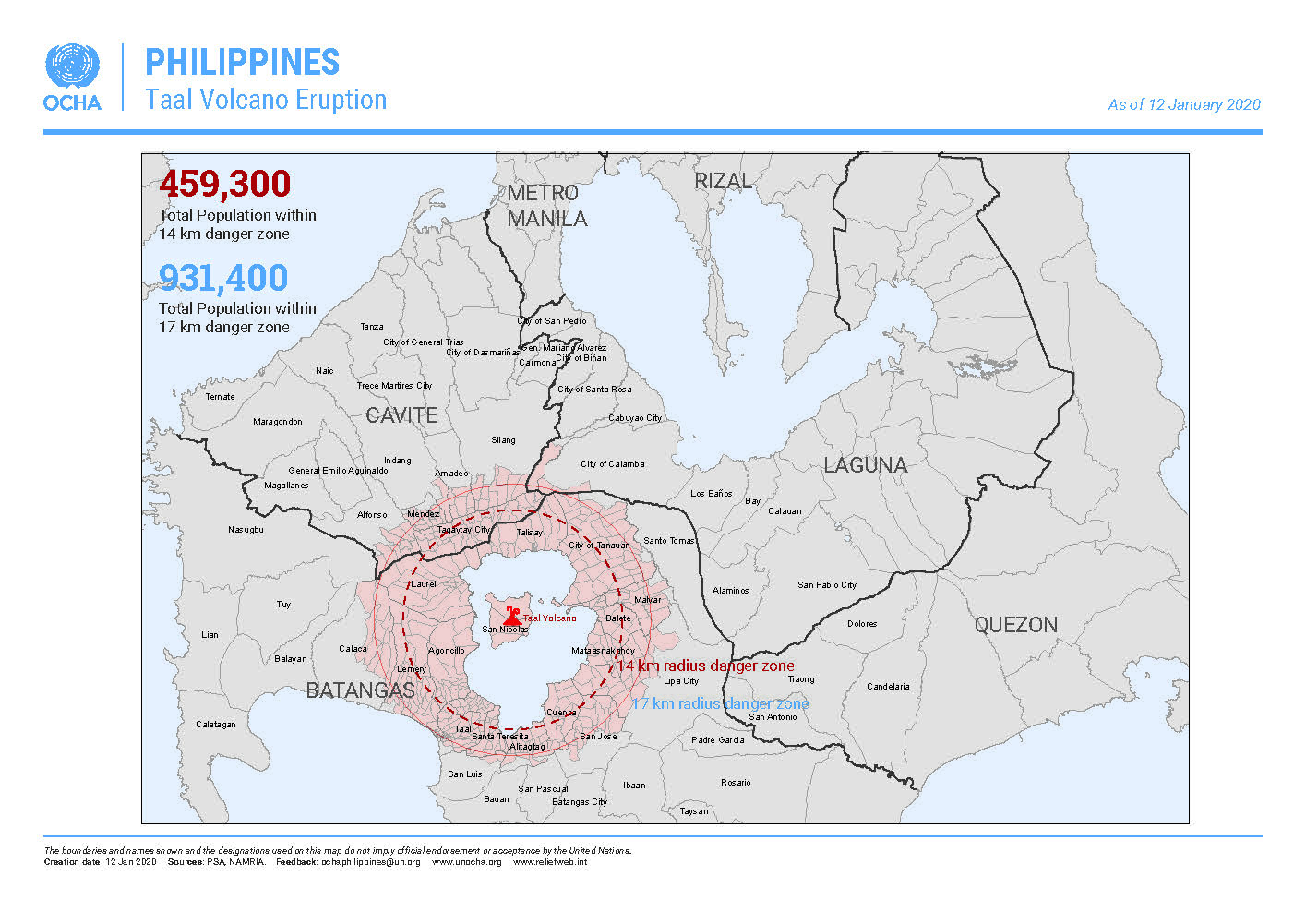 Taal Volcano Map