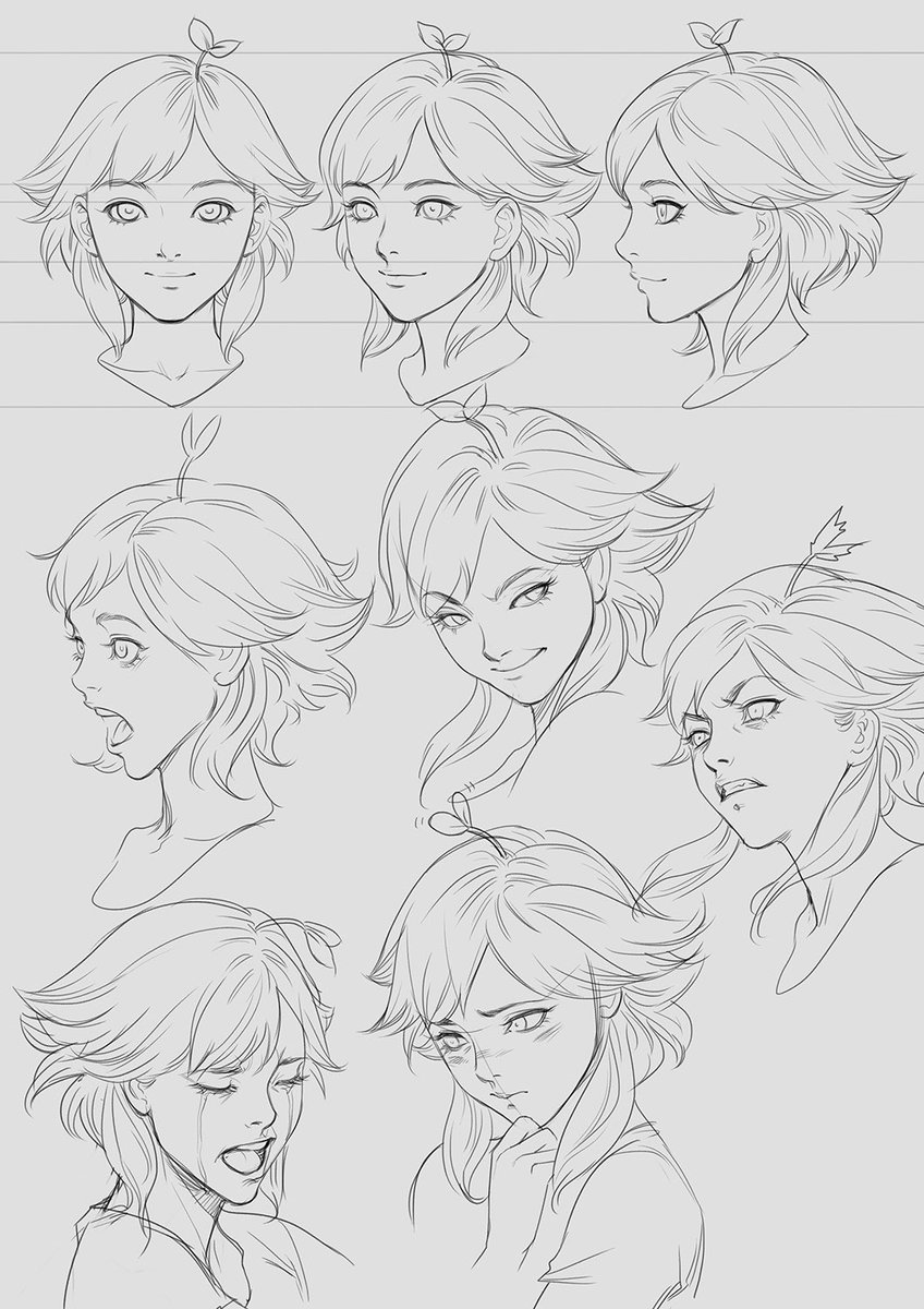 「Face turnaround and expression sketches with my students tod」Stanley ...