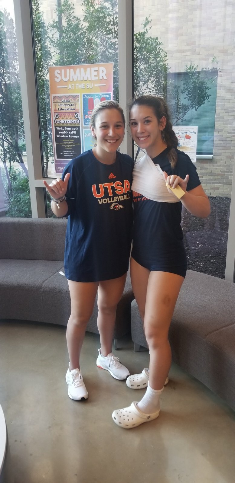 Cheerleaders Wearing Socks On Couch