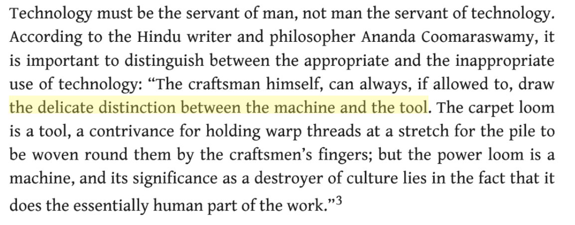Geoffrey Litt on Twitter: "On "tools" vs "machines": "the power loom is a machine, and its ...