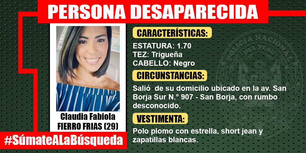 ?URGENTE⚠: Si conoces el paradero de Claudia Fabiola Fierro Frias ...