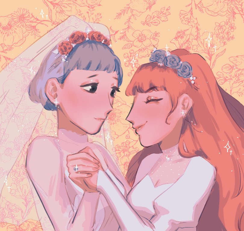 「very self indulgent marihilda wedding co」|six 💛🦌のイラスト