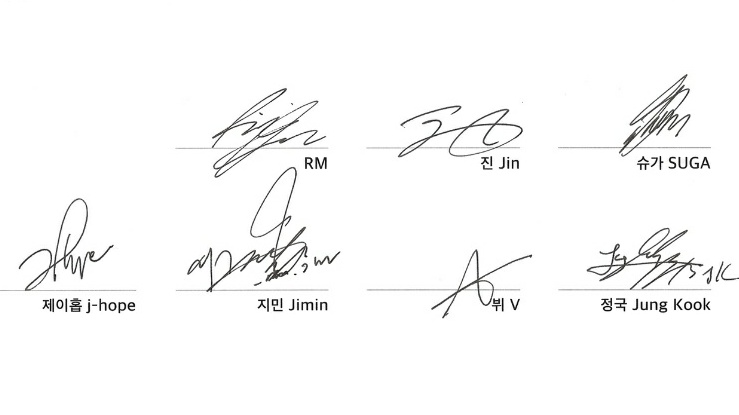 Bts Members Autograph Wallpapers Download MobCup, 41% OFF