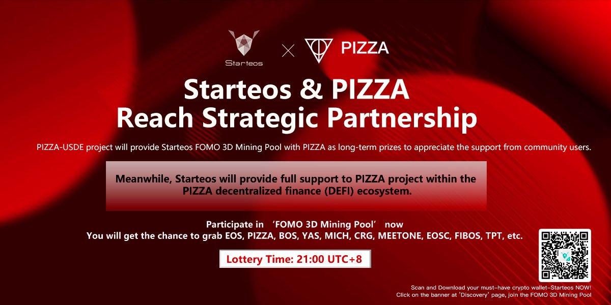 Starteos on Twitter: "☀️Congratulations on our partnership with PIZZA team 🔓Click the poster to ...