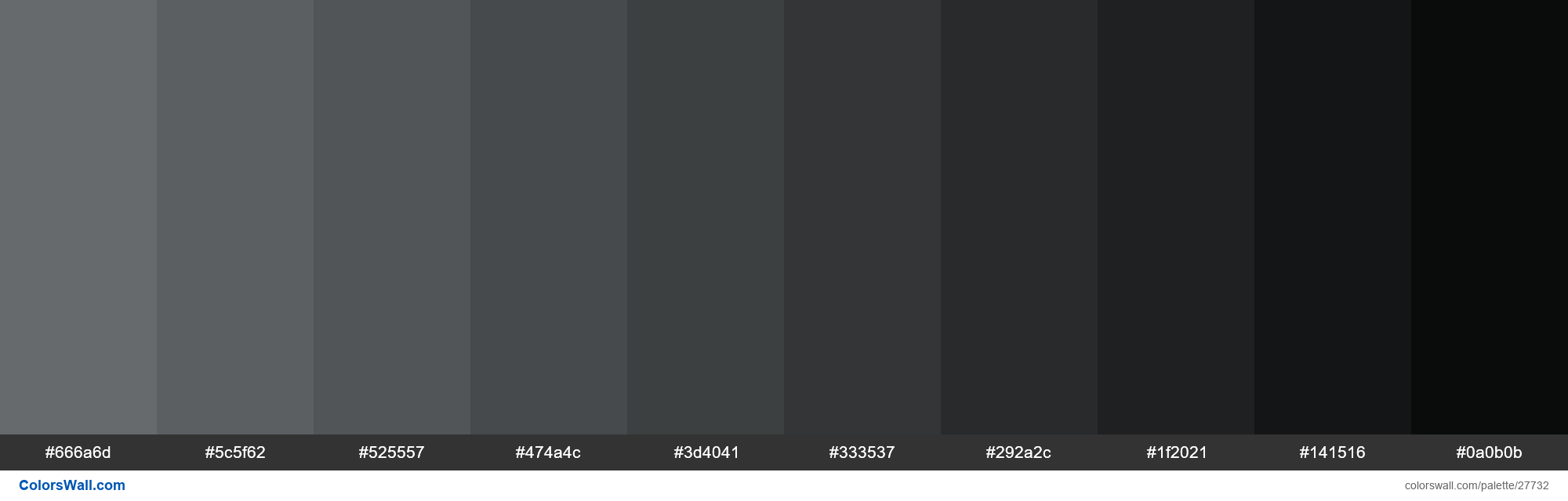 Hexadecimal Colors Gray
