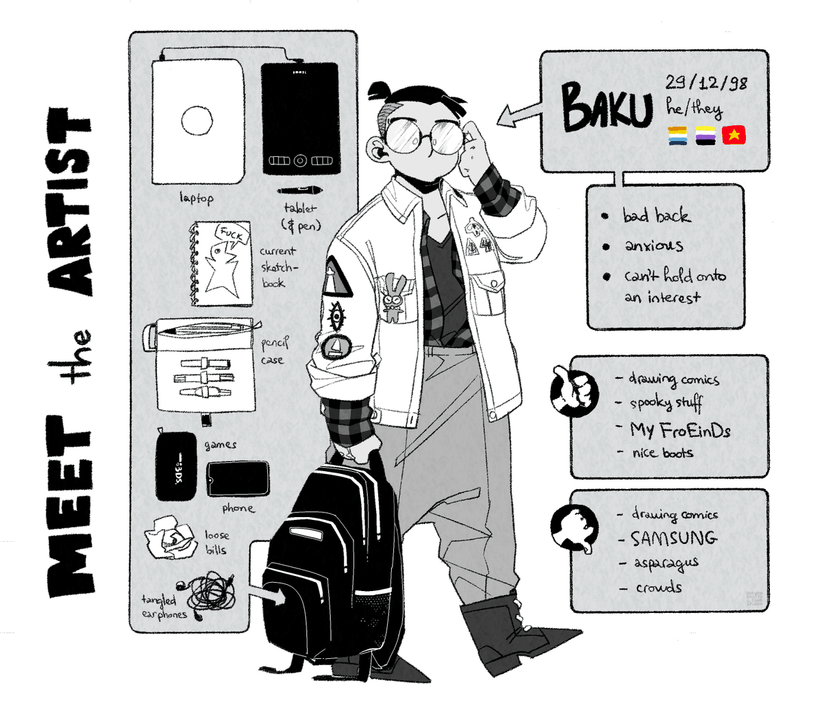 「⭐Baku - nonbinary aro/ace ⭐art/personal acc, doodle/comic/il」baku of ...