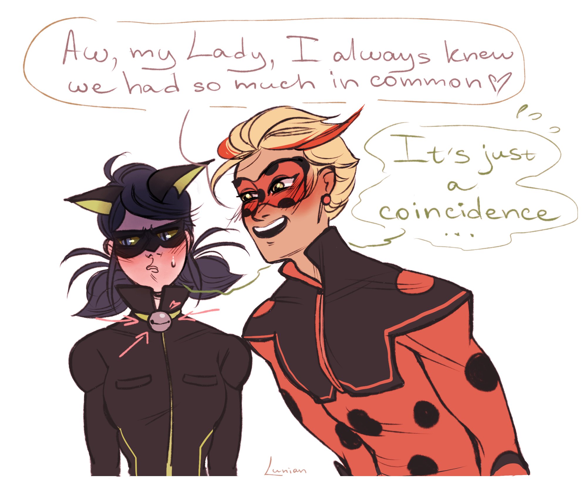 🐚Luniluni🌊 on Twitter: "Wanted to redesign Lady Noire and Mister Bug as well, dont beat me up ...