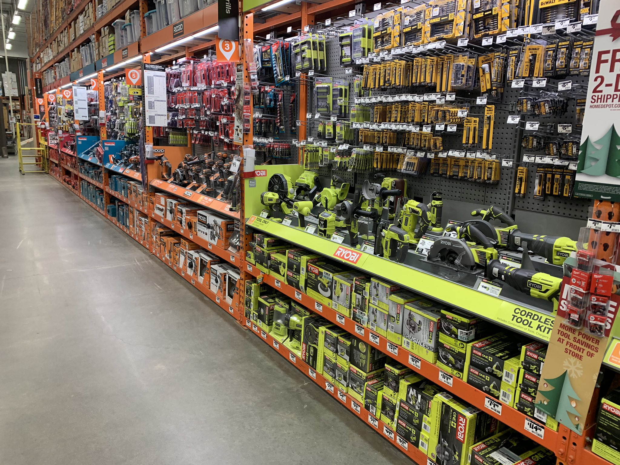 Home Depot Tool Aisle