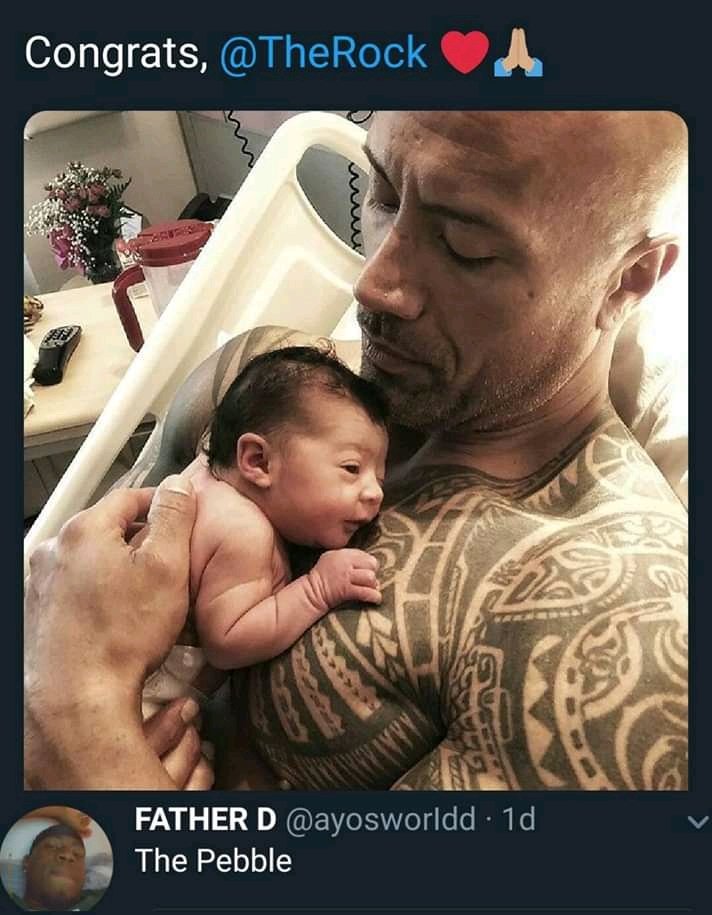 The Rock Meme With Baby