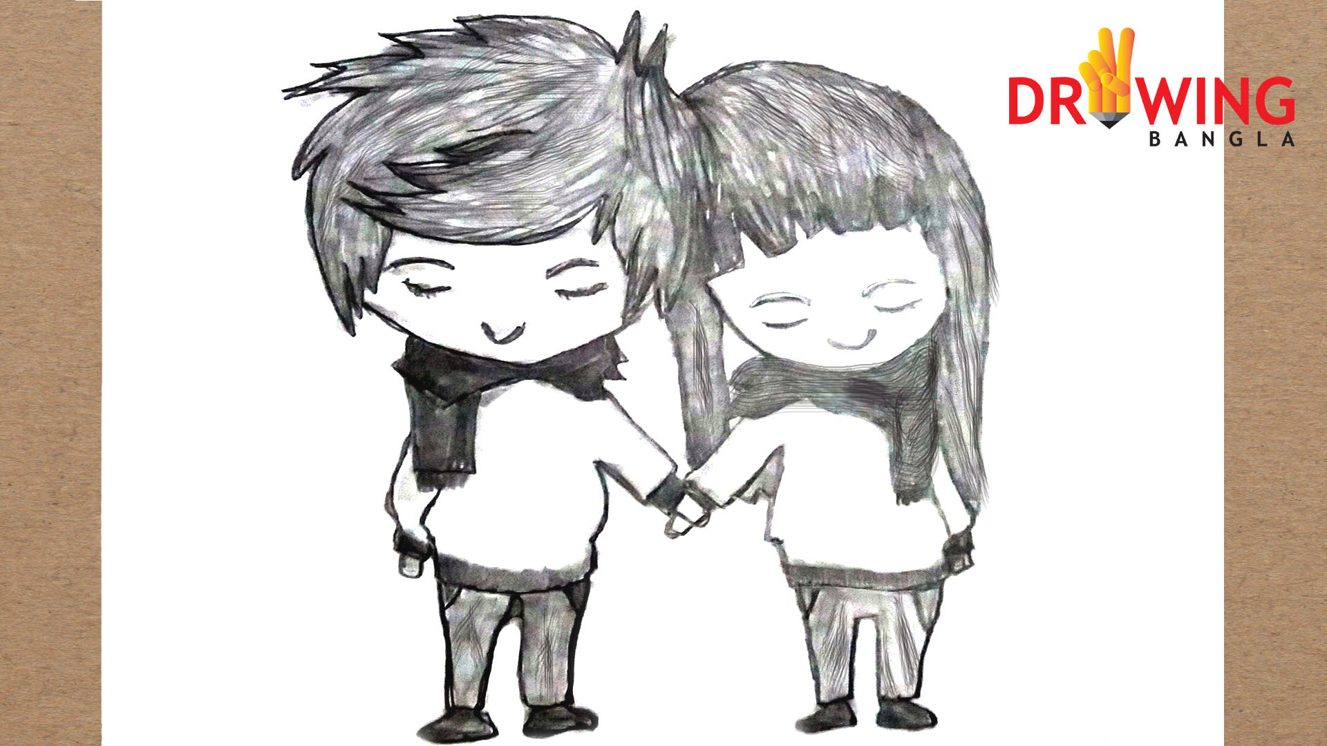 Anime Couple Drawings In Pencil